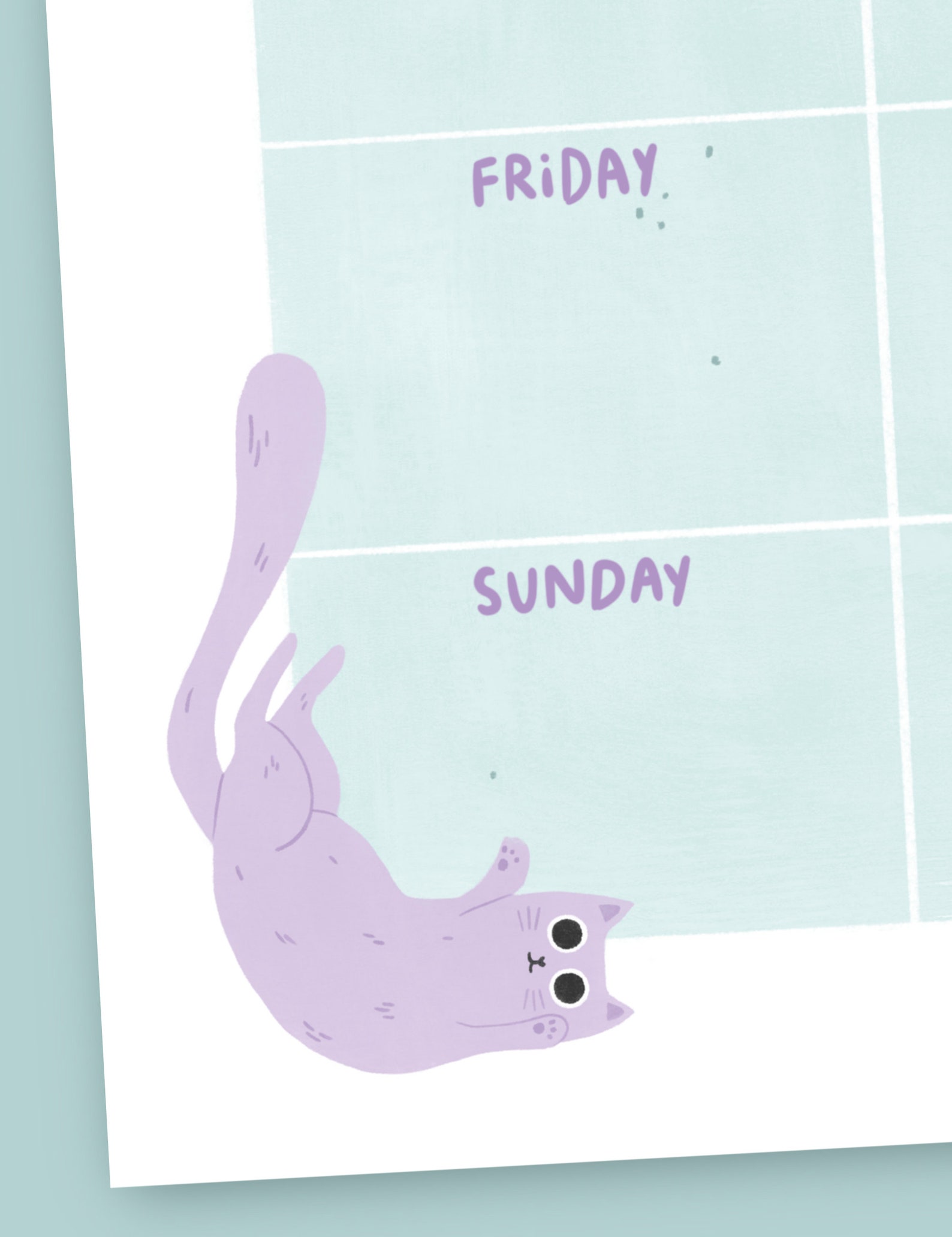 Printable Cat Weekly Planner, Kids Cats Schedule, Kitty Daily Checklist ...