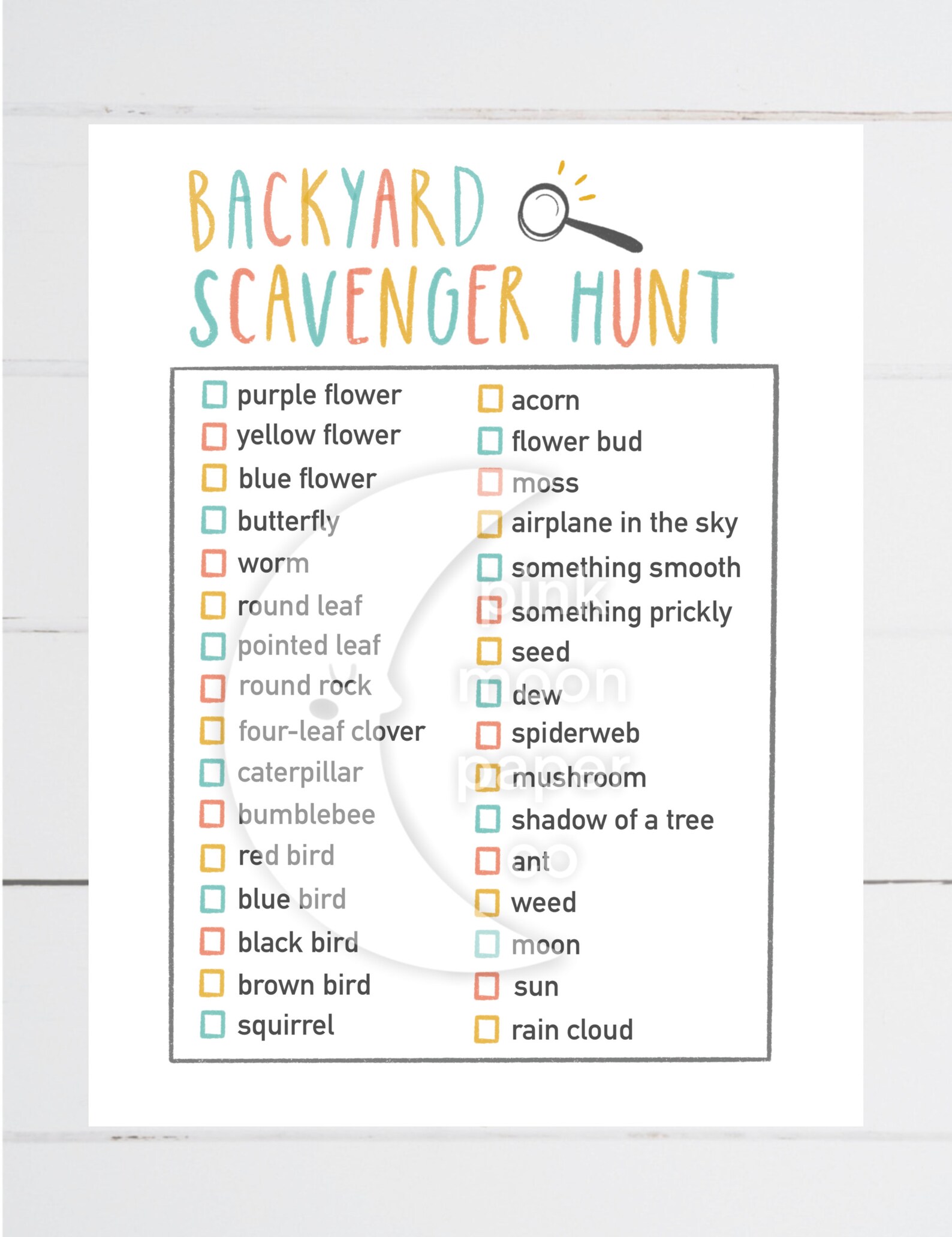 Printable Scavenger Hunt Bundle for Kids, Indoor and Backyard Fun, Easy ...