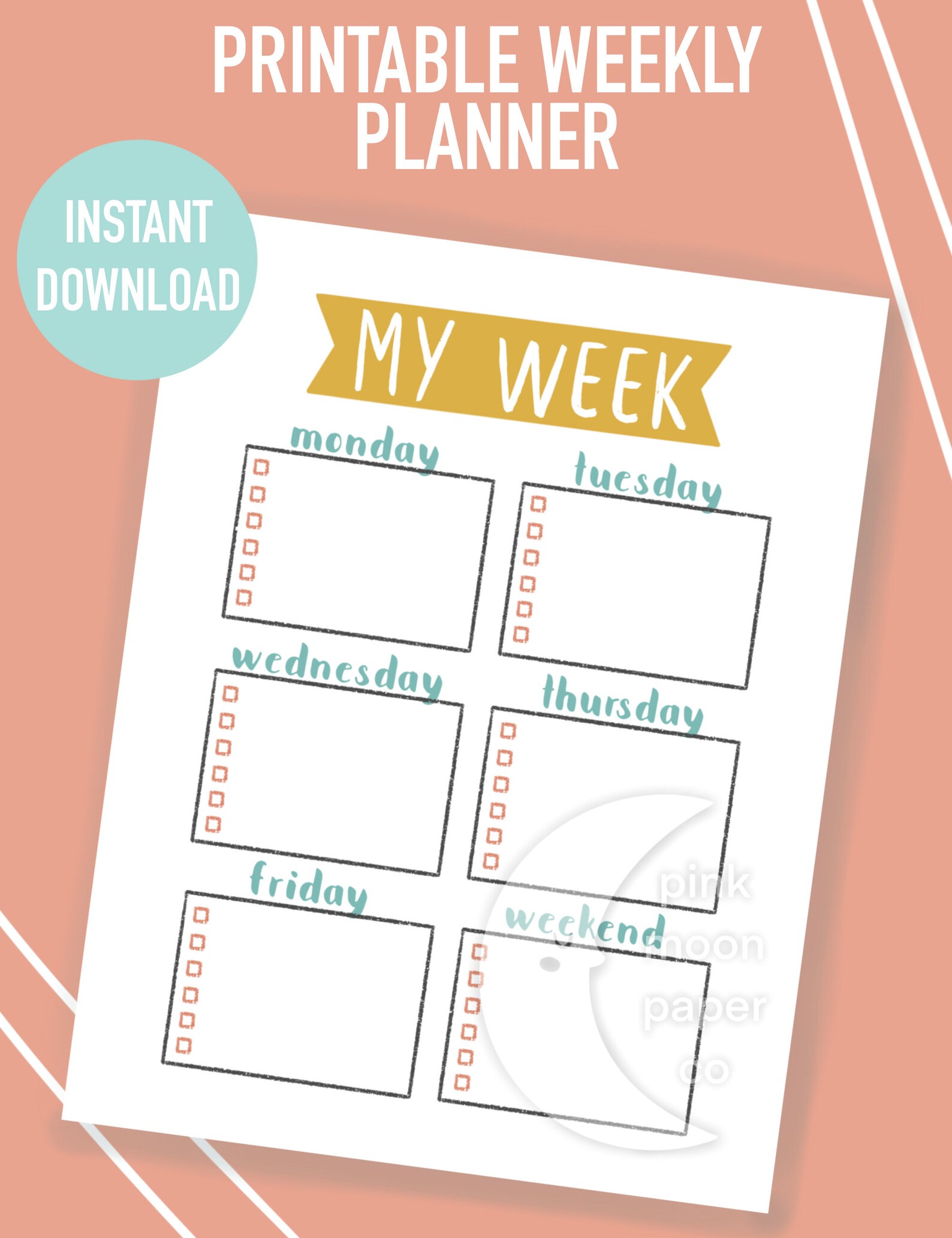 Printable Weekly Schedule, Kids to Do List, Daily Checklist, Chore ...