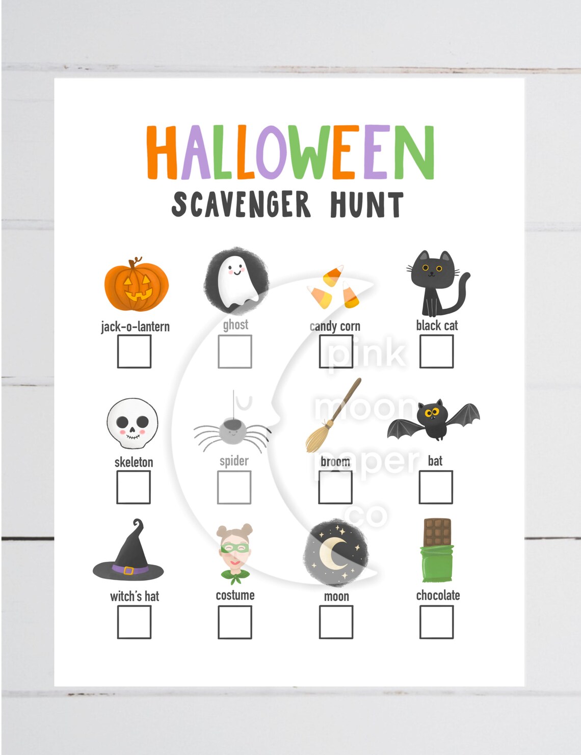 Printable Halloween Scavenger Hunt, Kids Treasure Hunt, Autumn Party ...
