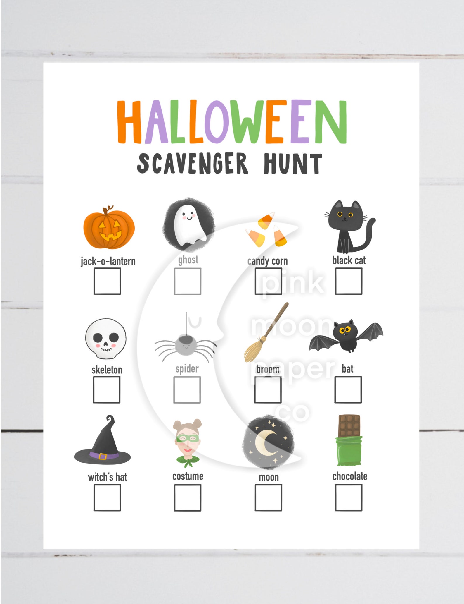Printable Halloween Scavenger Hunt, Kids Treasure Hunt, Autumn Party ...