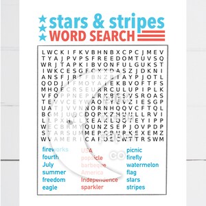 4th of July Activity Pages 3 Pack Printable, Scavenger Hunt, Coloring ...