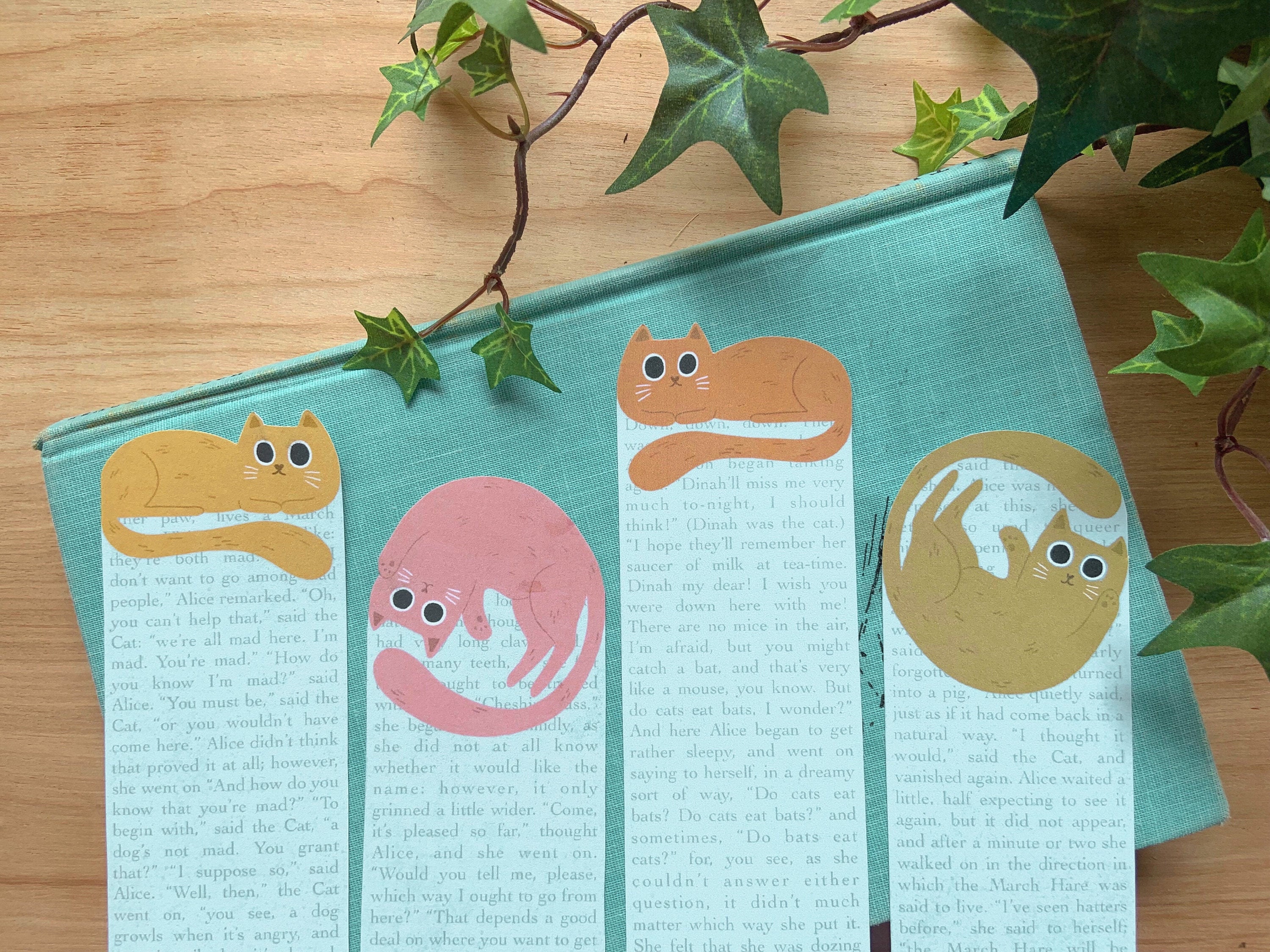 Printable Cat Bookmarks, Printable Kids Bookmark Set, Kitty Cat ...