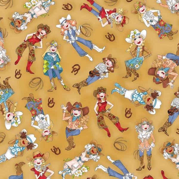 Cowgirl Fabric Etsy