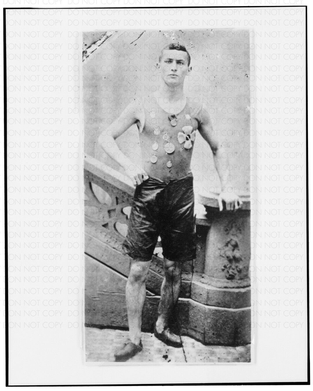 EHRICH WEISS (HOUDINI) Wearing Team Medals (1890) / Archival Magician ...