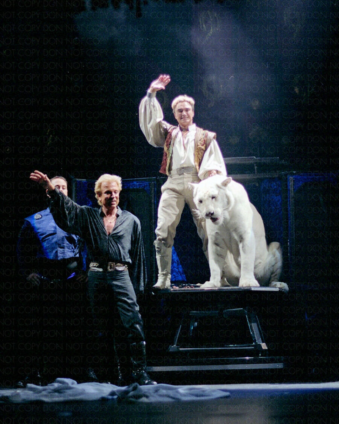 SIEGFRIED & ROY Produce White Tiger on Stage / Archival Magicians Photo ...