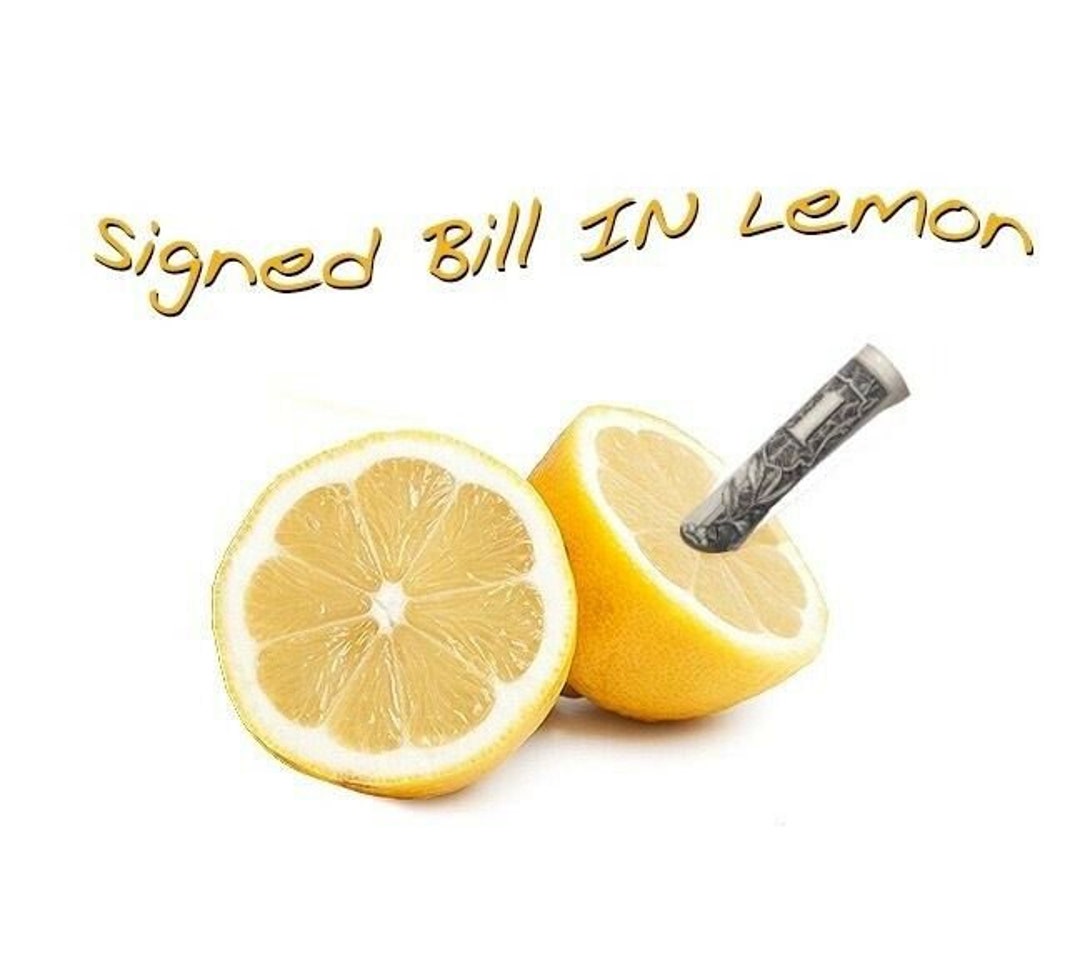 The CLASSIC SIGNED BILL in Lemon / Classic Magic Trick Instructions - Etsy