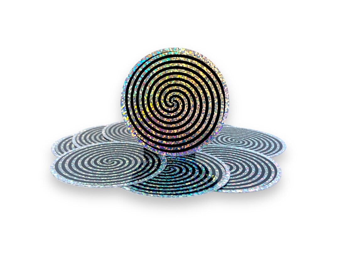 GLITTERY HYPNOTIC SPIRAL Sticker - Etsy