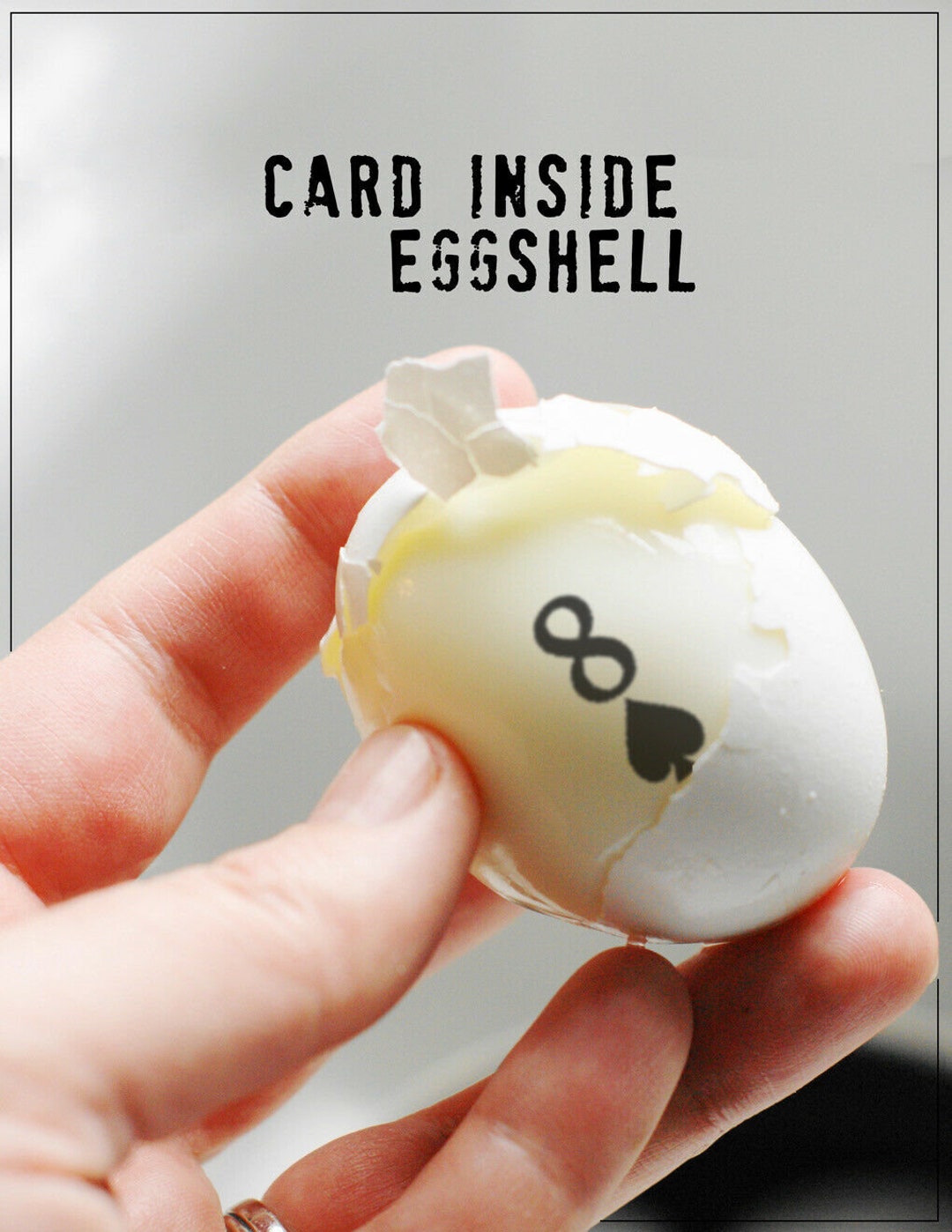 The Amazing CARD INSIDE EGGSHELL / Magic Card Trick Instructions - Etsy