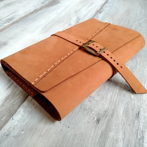 Tan Leather Book Cover Nubuck Leather Journal Case Journal | Etsy