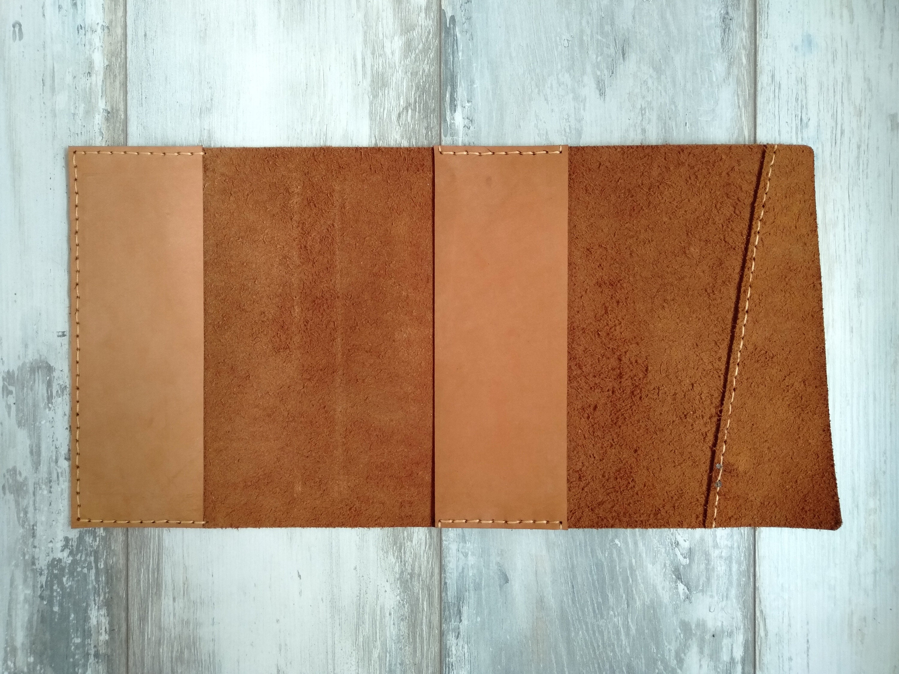 Tan Leather Book Cover Nubuck Leather Journal Case Journal | Etsy