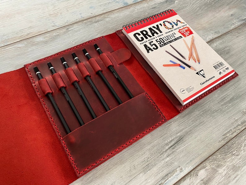 Rustic Leather A5 Sketchbook Cover Leather Drawing Book Cover - Etsy