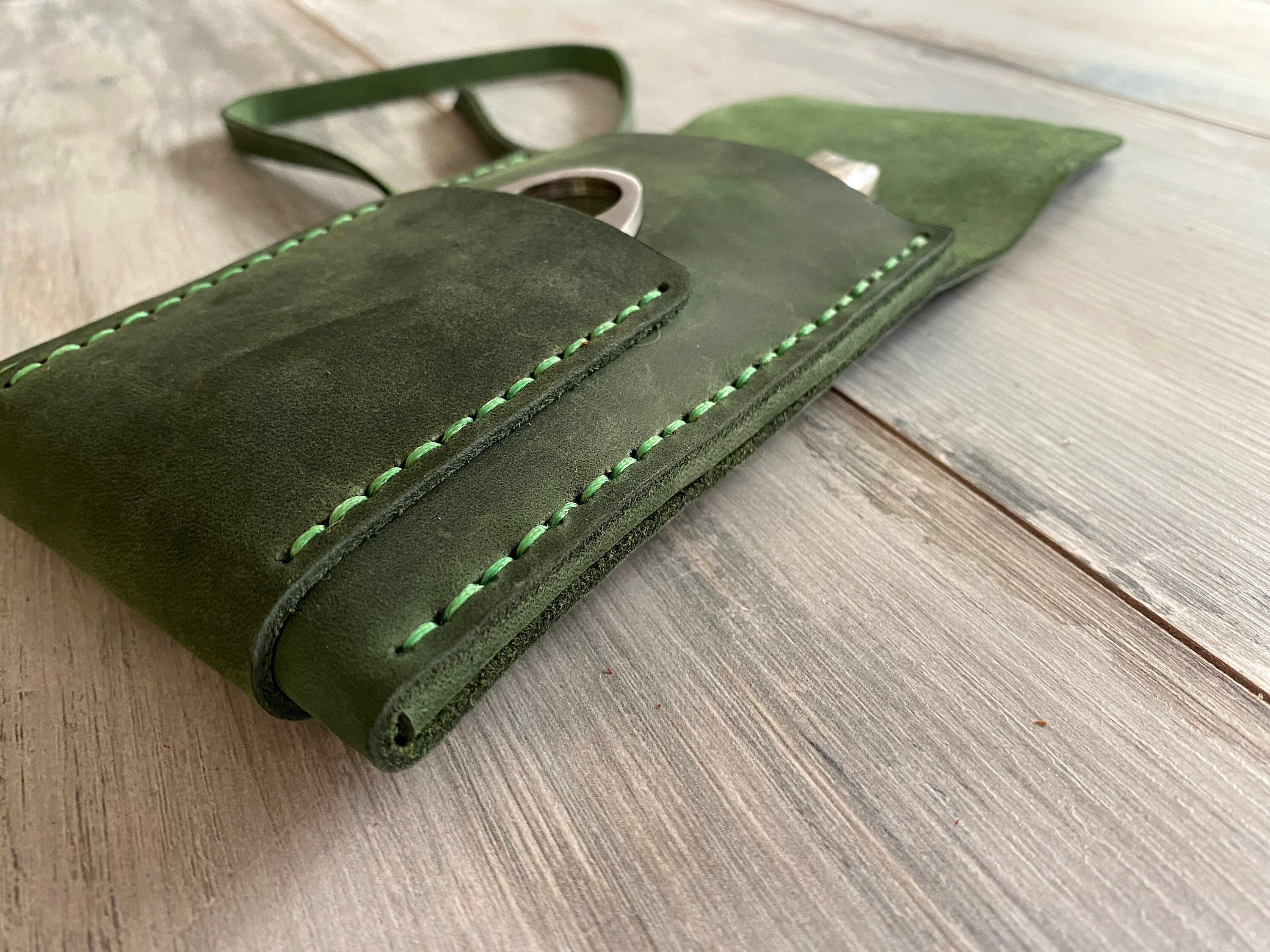 Green Leather Cigar Case Leather Cigar Box Rustic Leather - Etsy