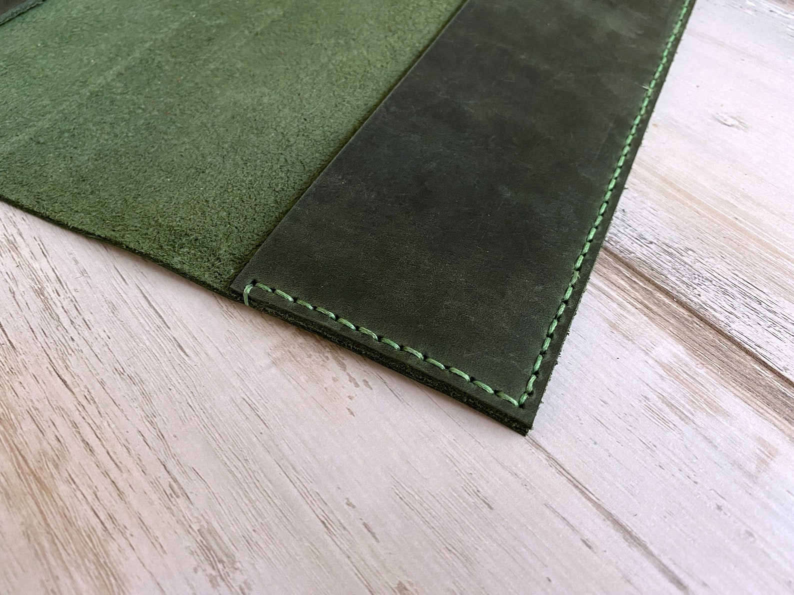 Green Leather Book Cover Leather Journal Case Journal Cover - Etsy