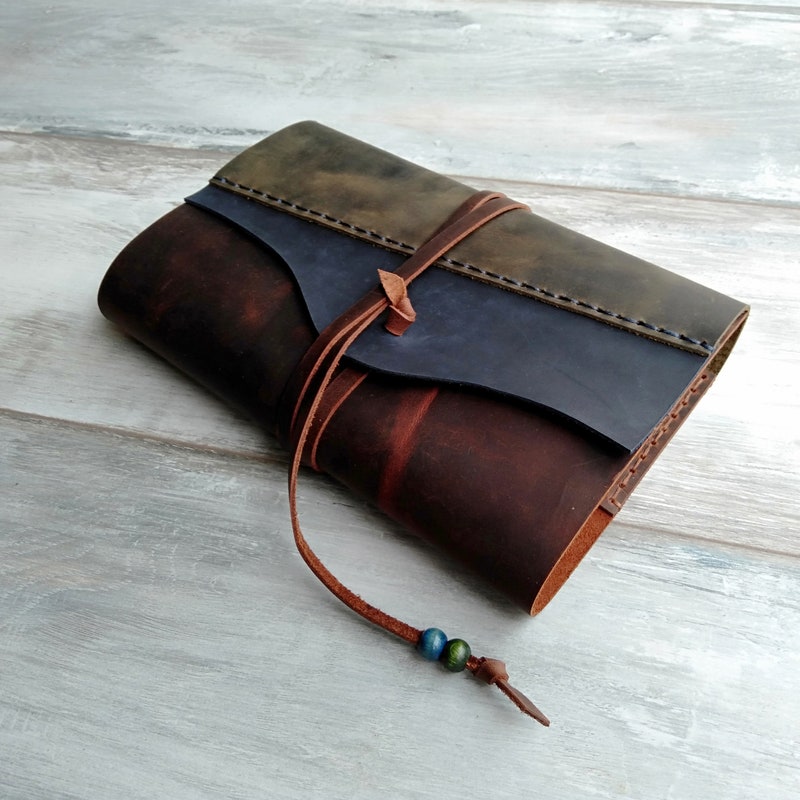 Leather Book Cover - Etsy