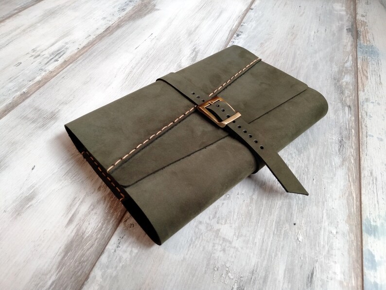 Tan Leather Book Cover Nubuck Leather Journal Case Journal | Etsy