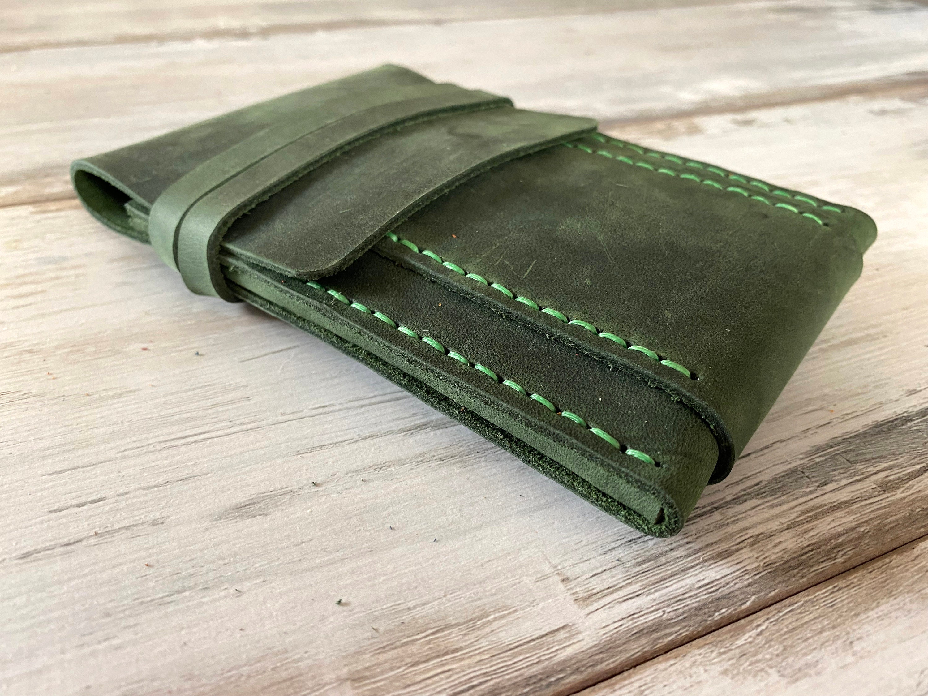 Green Leather Cigar Case Leather Cigar Box Rustic Leather - Etsy
