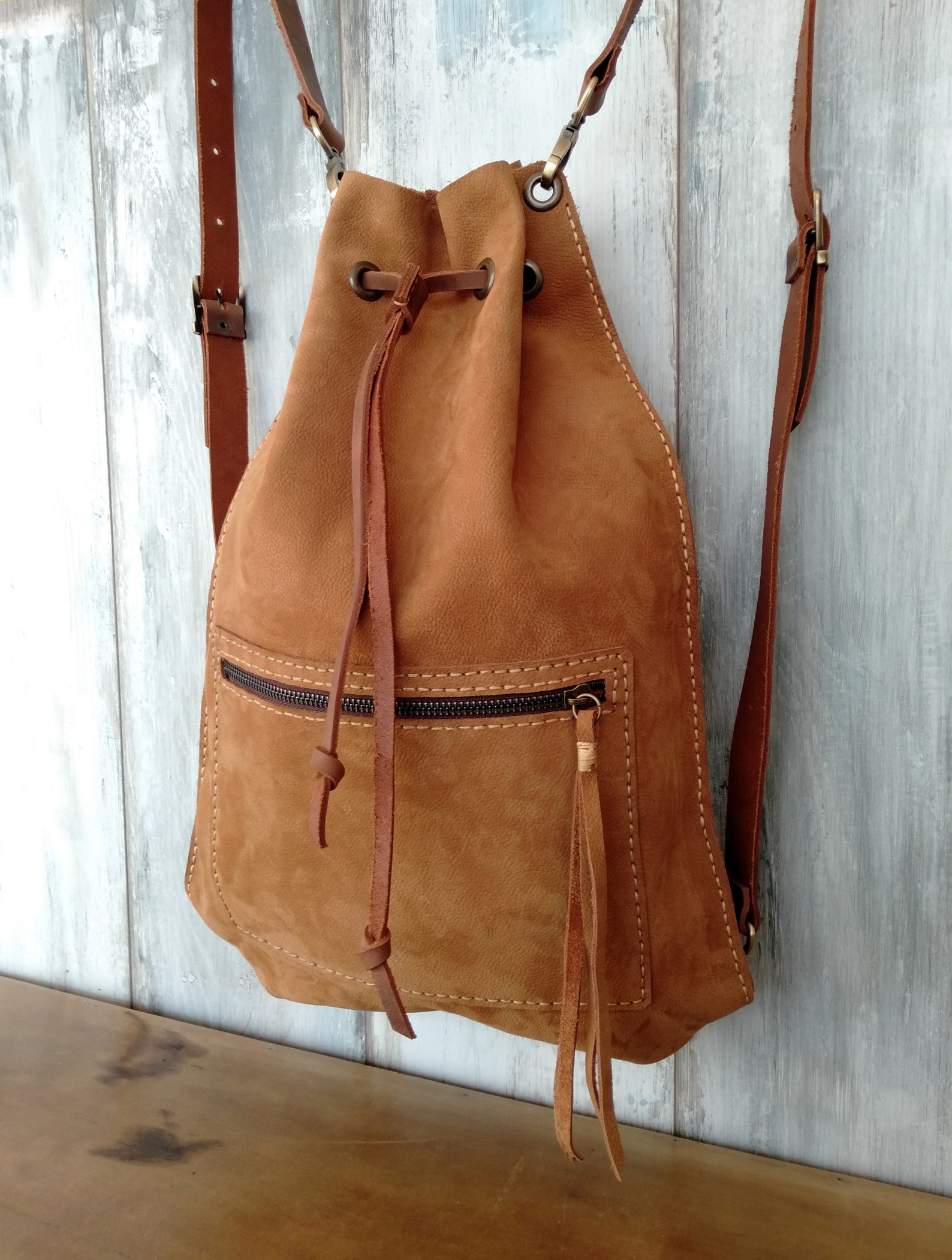 Nubuck Leather Backpack Leather Bag Handmade Backpack Coach - Etsy