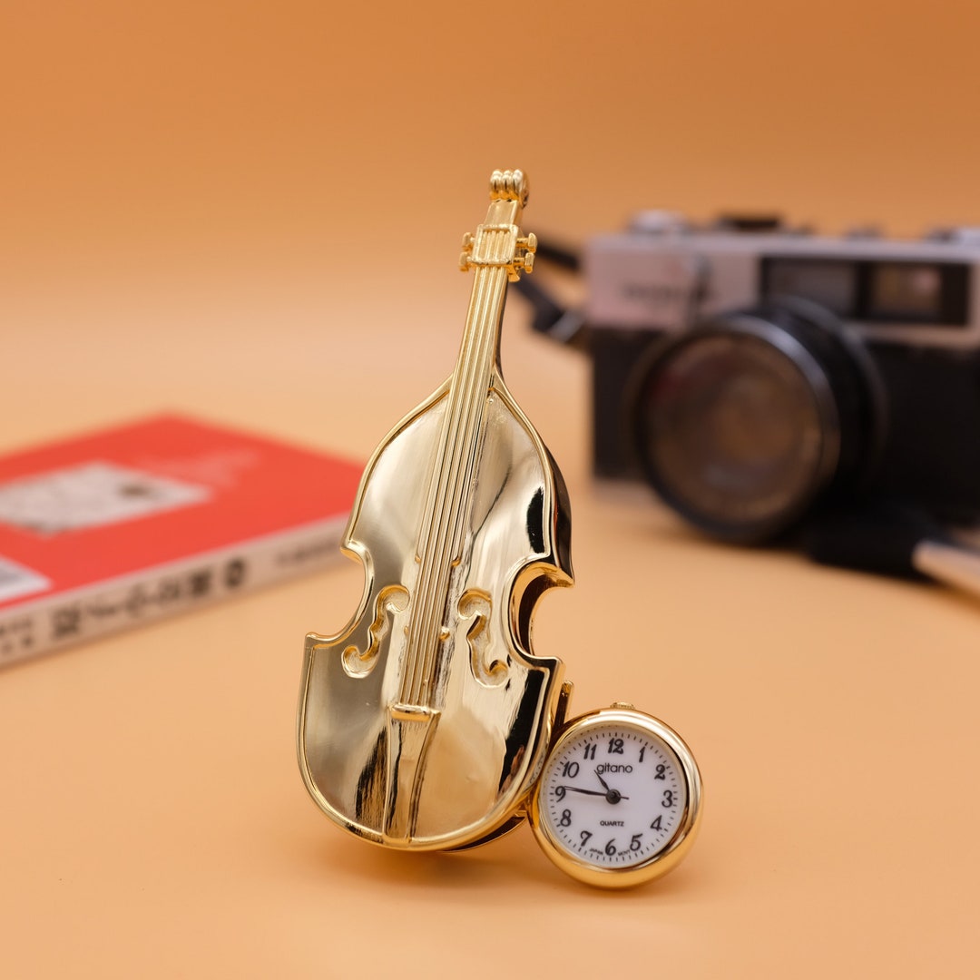 Cello Miniature Interior Clock Made in KOREA Minimalism Steampunk Style ...