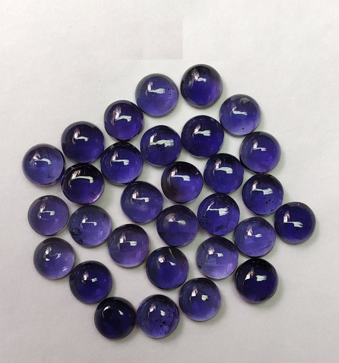 50 Pcs Natural Iolite 4x4 Mm Round Cabochon Loose Gemtone - Etsy