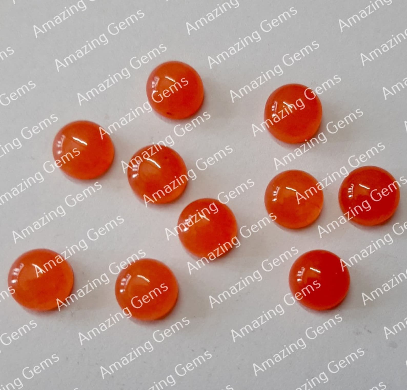 Natural Orange Jade Round Cabochon 5mm to 20mm Loose Gemstone - Etsy