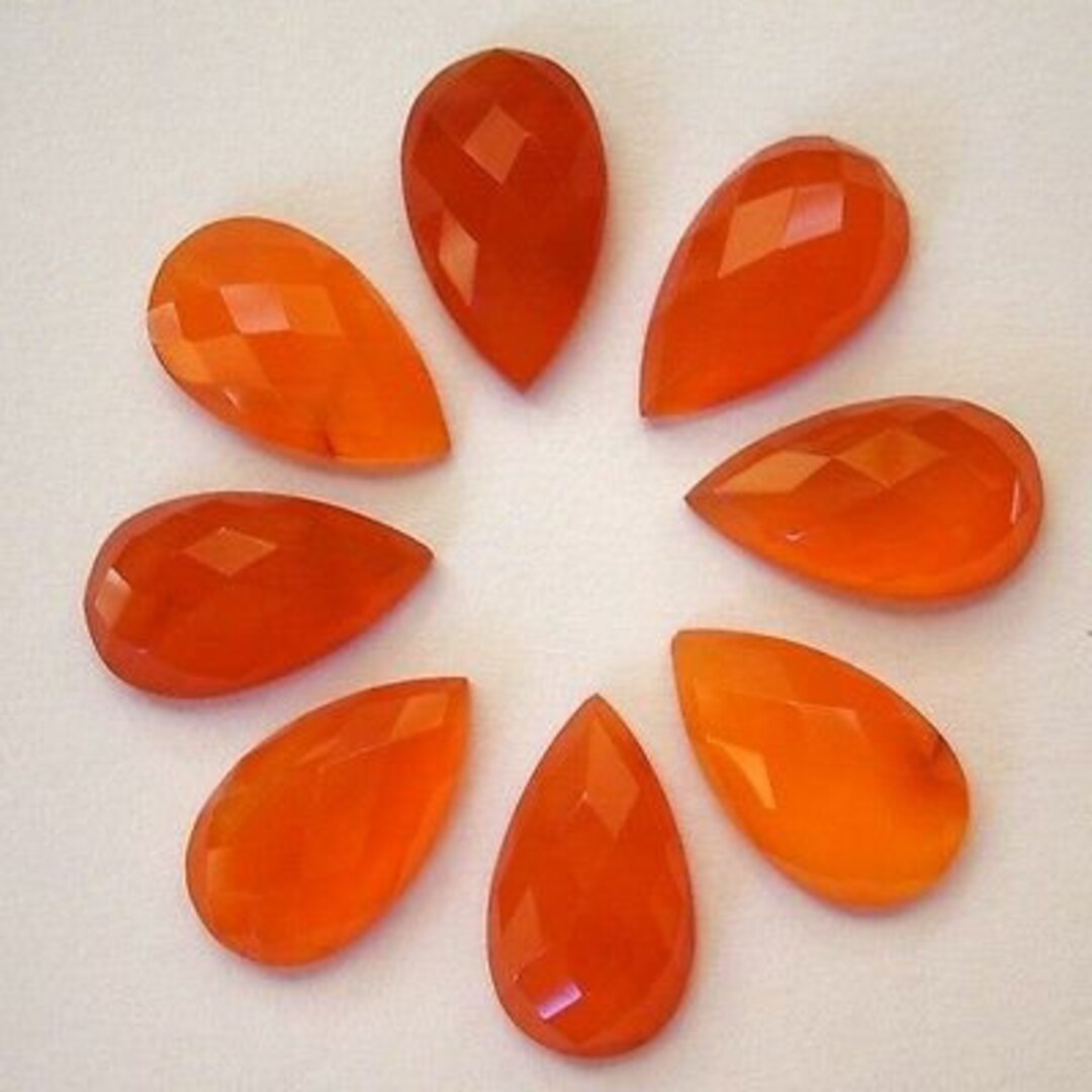 Natural Carnelian Pear Checker Cut 8x12mm to 12x16mm Wholesale Loose ...