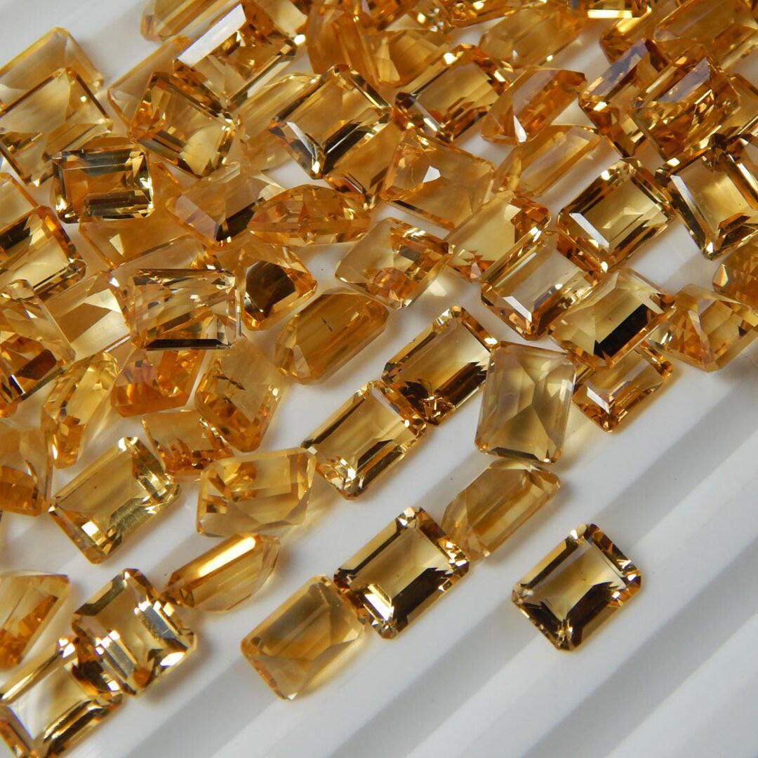 Natural Citrine Octagon Faceted Cut 6x8mm 8x10mm Loose Gemstone - Etsy