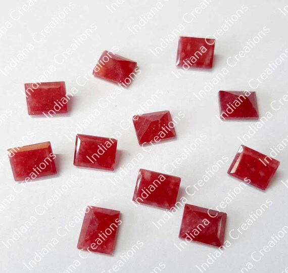 Natural Red Jade Octagon Faceted Cut 6x8mm to 18x25mm Loose - Etsy UK