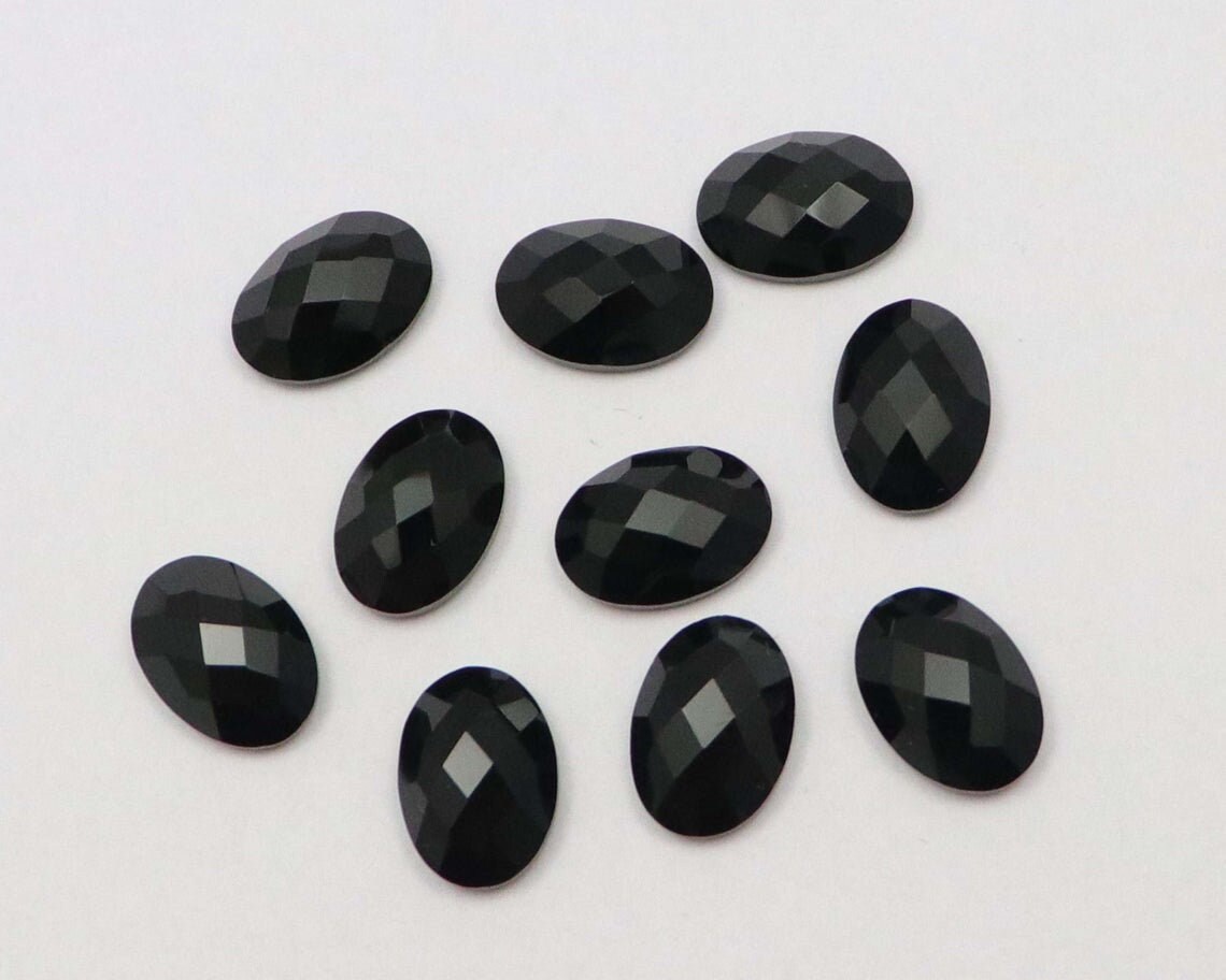 Natural Black Onyx Oval Checker Cut 8x10mm to 18x25mm Loose - Etsy
