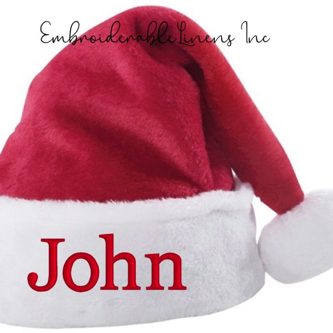 Plush Premium Adult Santa Hat, Custom Santa Hats, Hats for Christmas ...