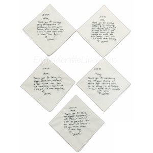 Personalized Handwritten Handkerchief- Embroidered Handkerchief ...