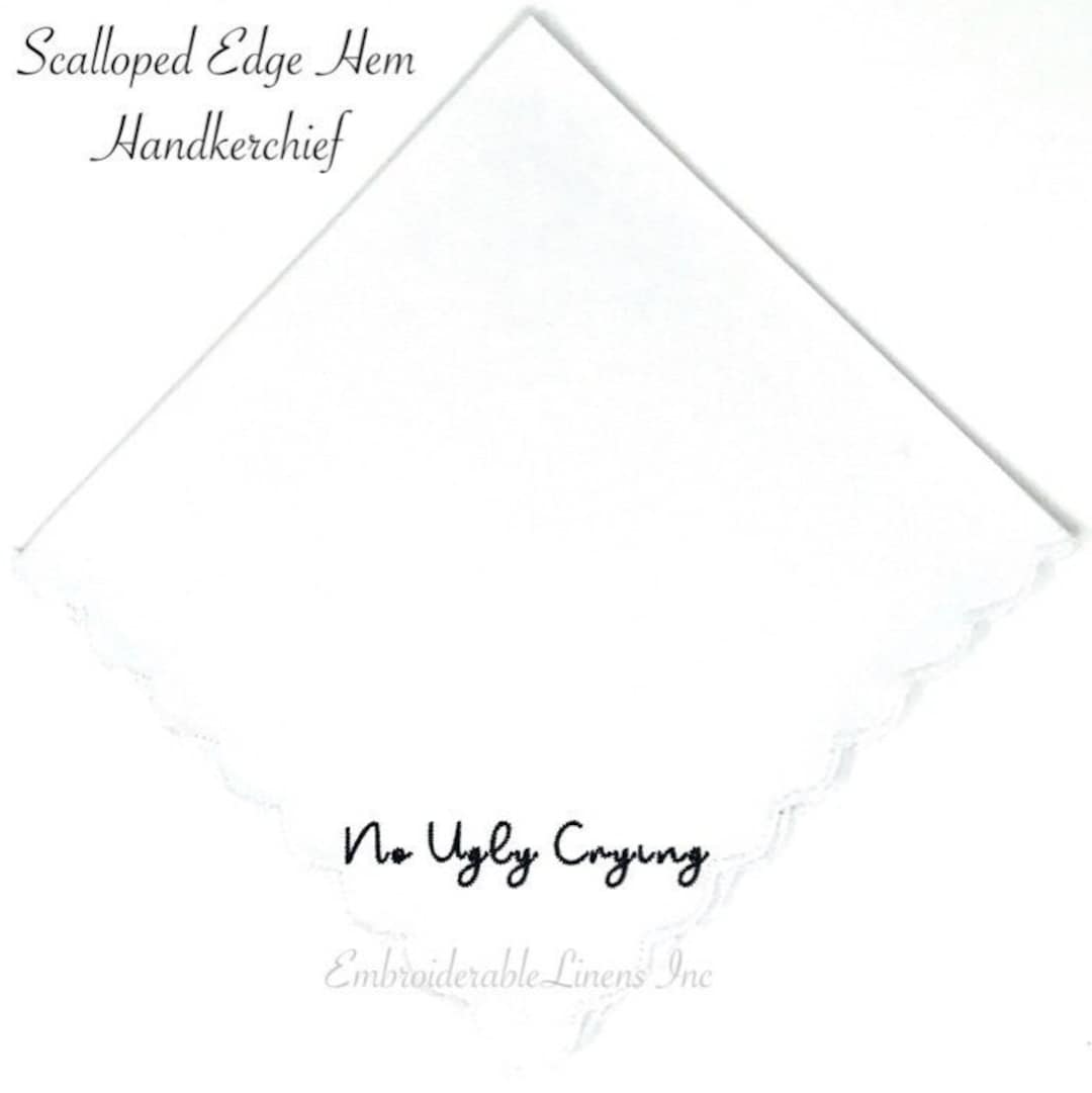 Script No Ugly Crying - Wedding Handkerchief, Bridesmaids, Groomsmen ...