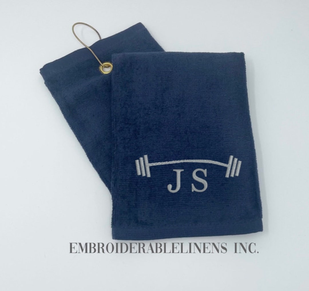 Personalized Workout Towel – Embroidered Initials, Gym Gift - Etsy