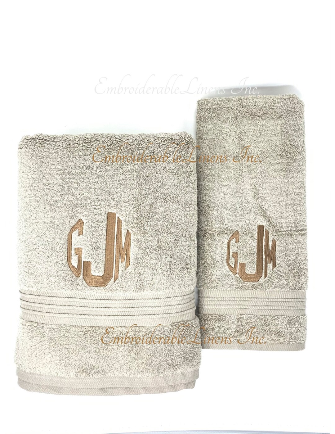 Custom Monogrammed Towels- Custom Embroidered in Your Choice of Color ...