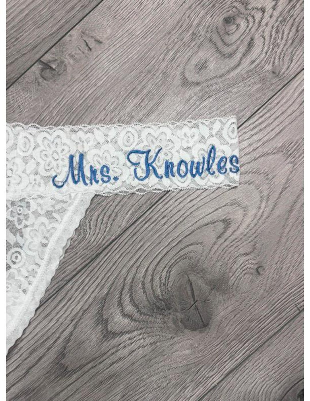 Personalized Lace Thong, You Choose Your Color Thong, Font, Thread ...