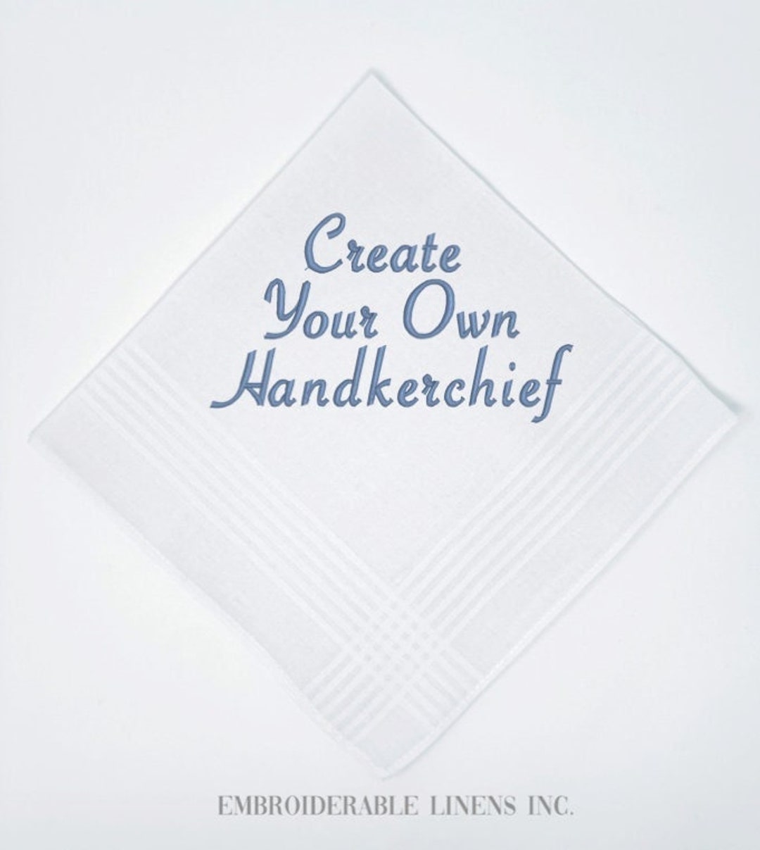 Best Seller Customized Handkerchief- in Your Choice of Font Thread ...