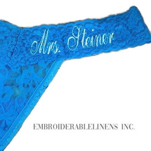 Personalized Lace Thong, You Choose Your Color Thong, Font, Thread ...