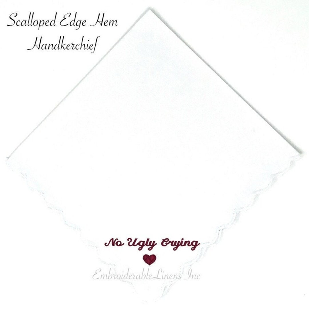 No Ugly Crying Handkerchief With Heart- the Perfect Bride Wedding Gift ...