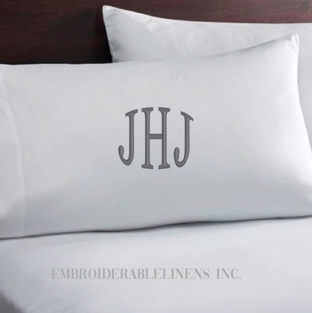 Personalized Monogrammed Pillowcase, Embroidered in Your Choice of ...