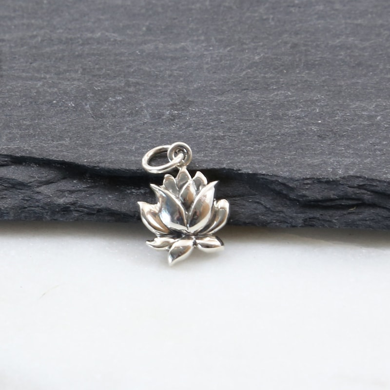 Lotus Charm - Etsy