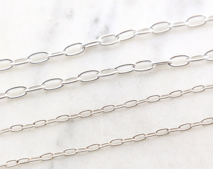 Rounded Oval Cable Chain, Small or Large, 8mm X 4mm, 4.75mm X 2.5mm ...