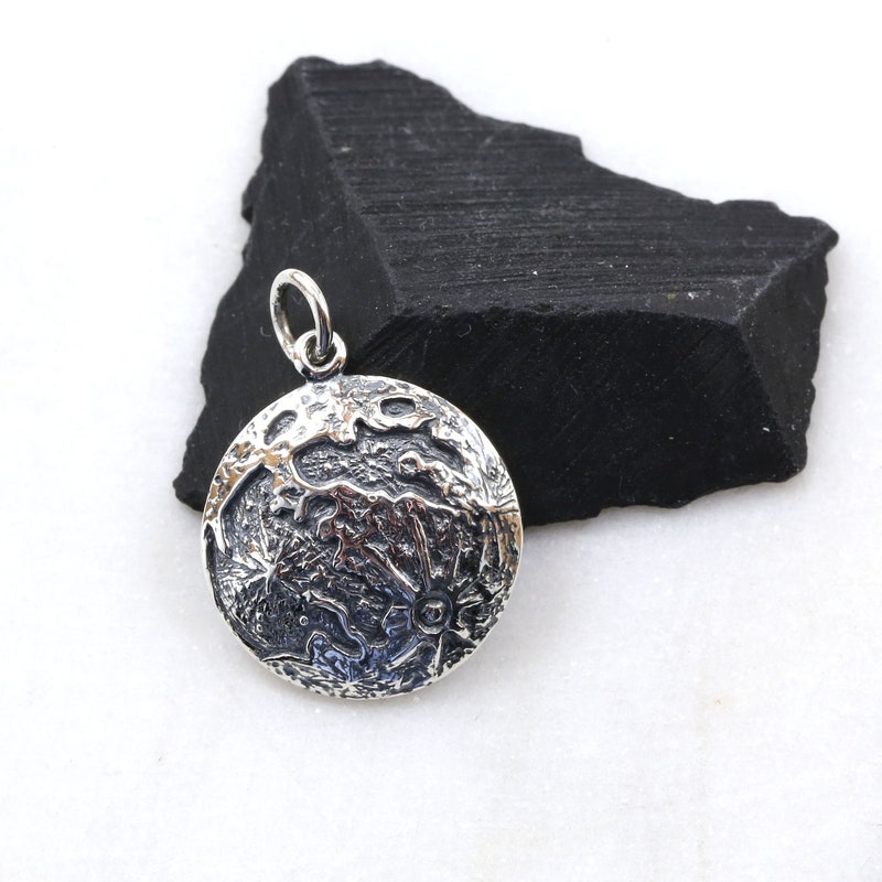 Silver Full Moon - Etsy