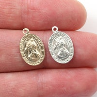 Oval Saint St. Christopher Charm 9x12mm Gold Filled or Sterling Silver ...