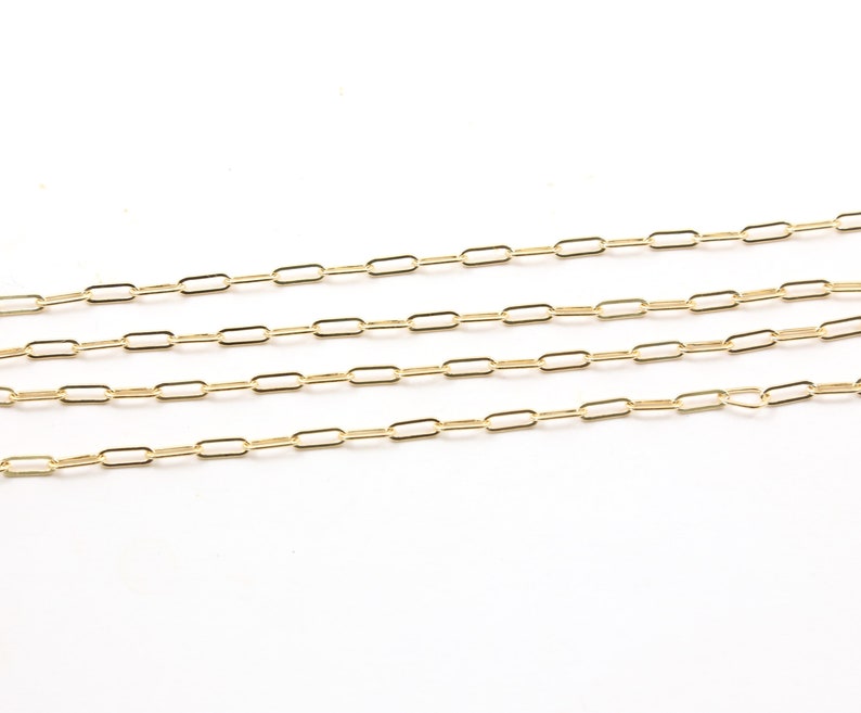 3x9mm Thick Elongated Flat Link Rectangle Drawn Cable Chain - Etsy