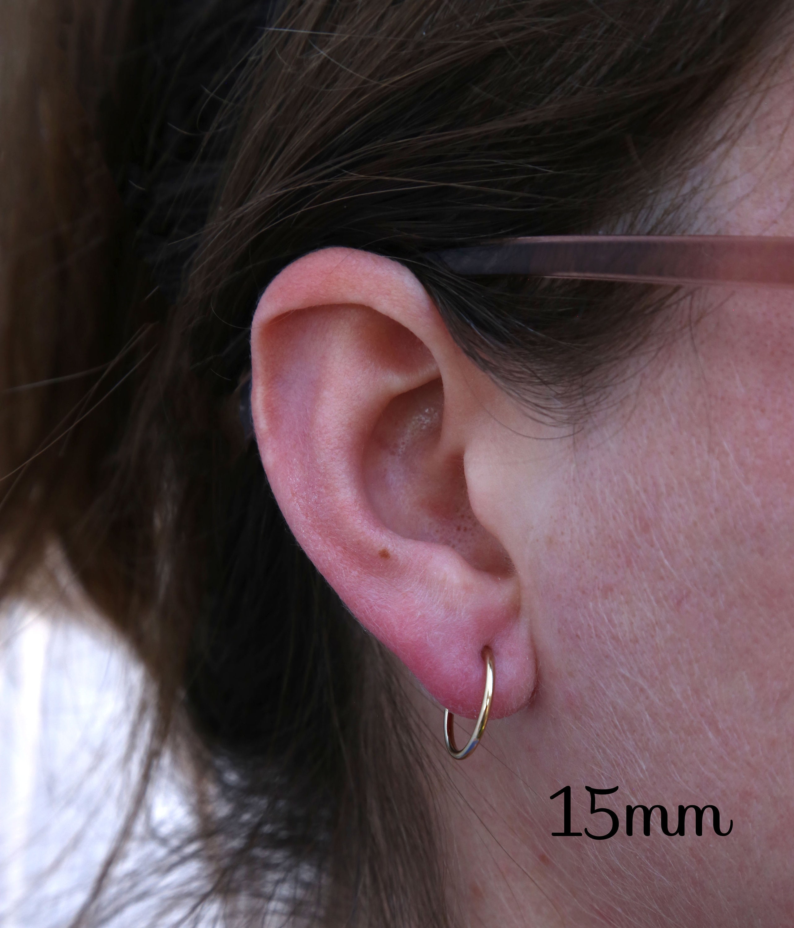 1 Pair Small 14K Gold Filled Endless Hoop Post Earrings Gold Hoops ...