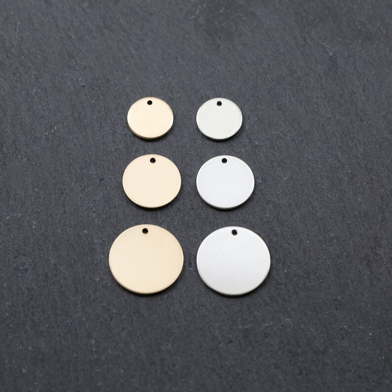 Stamping Disc Circle 10mm, 13mm, 16mm Coin Medallion, 14K Gold Filled ...