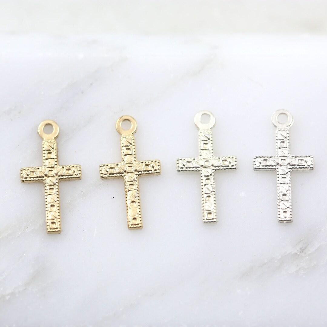 2pcs Detailed Ornate Small Cross Gold Filled or Sterling - Etsy