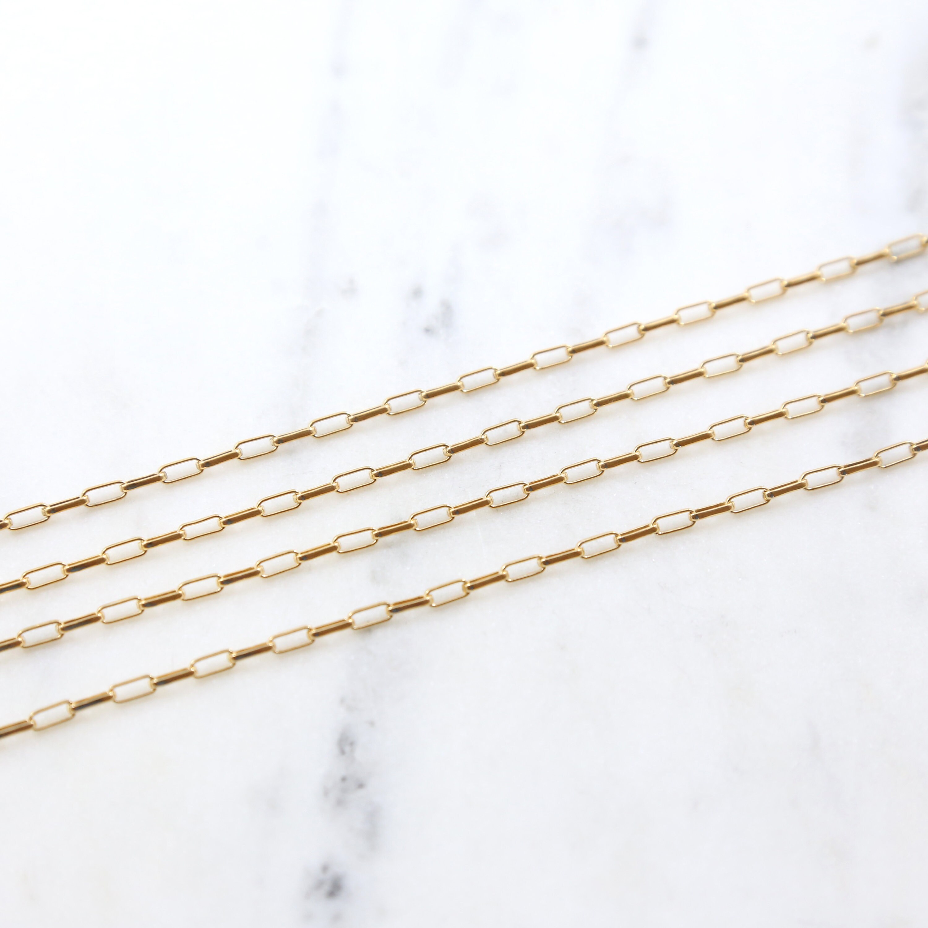14K Gold Filled Thick Box Chain Elongated Link 6mmx 2.5mm X - Etsy