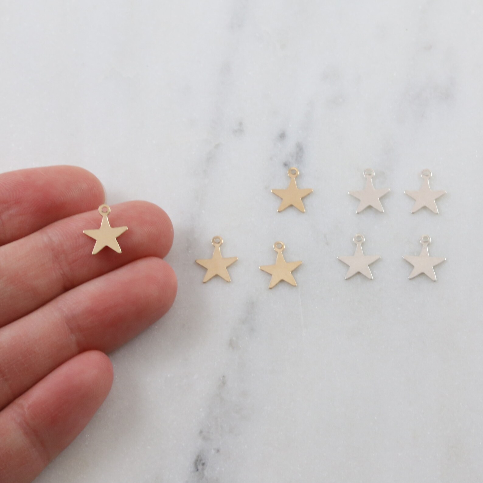 4pcs Small Tiny Stamping Star 8mm Delicate Dainty Gold Filled - Etsy