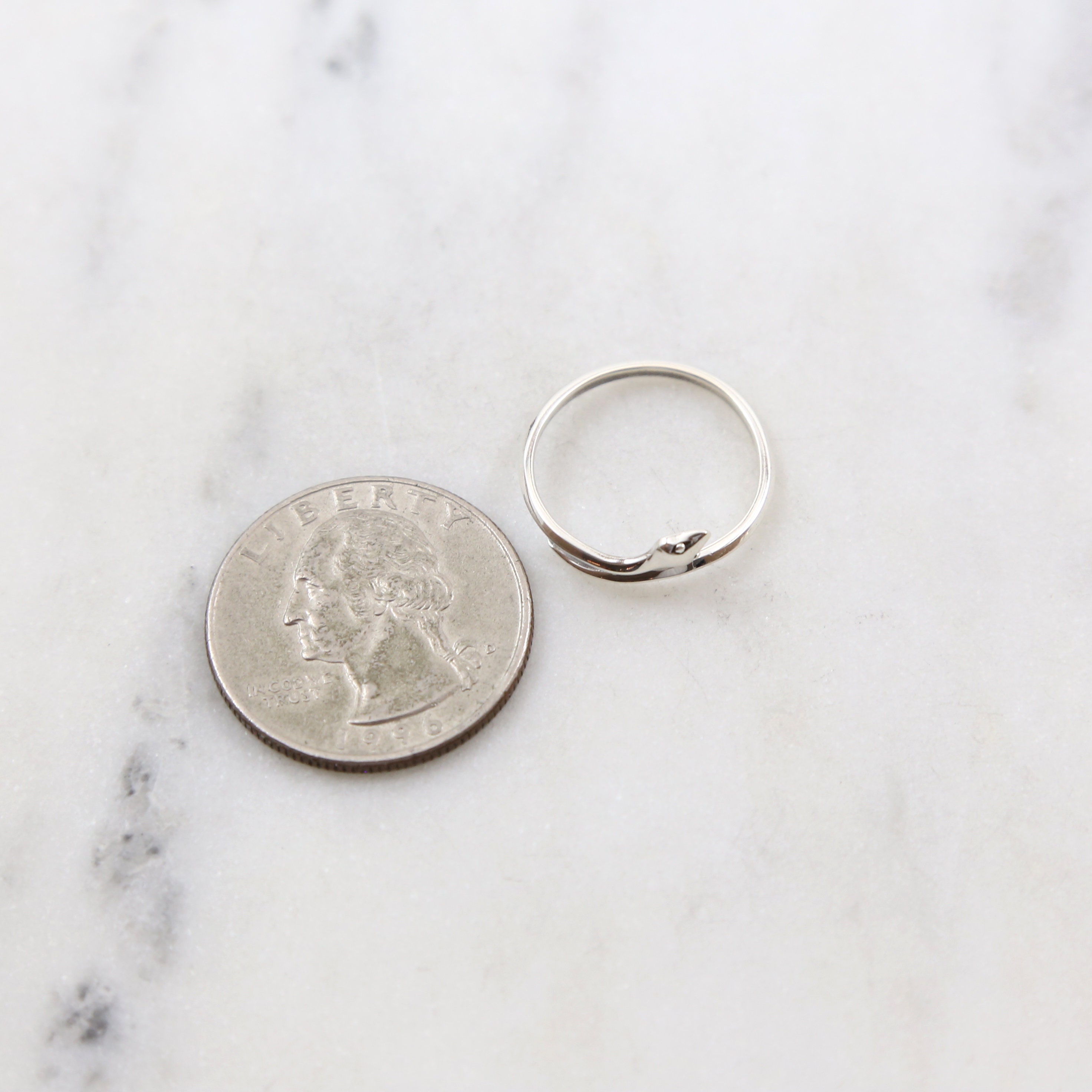 Sterling Silver Snake Serpent Adjustable Ring Minimalist - Etsy